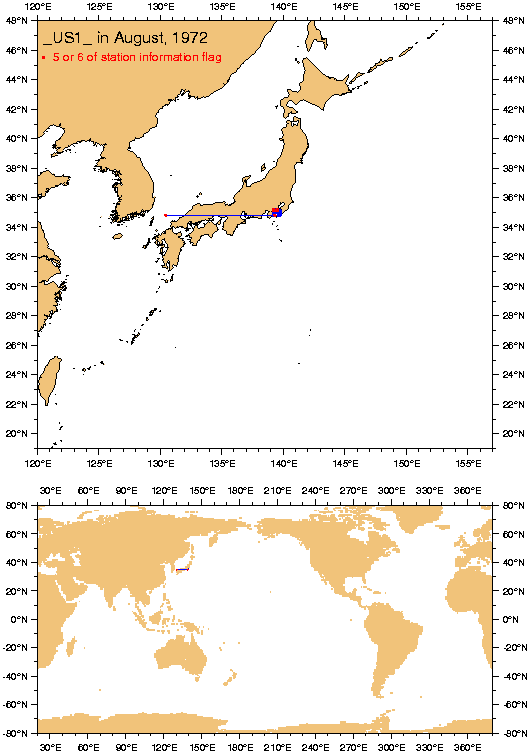 Data status of _US1_ in August, 1972